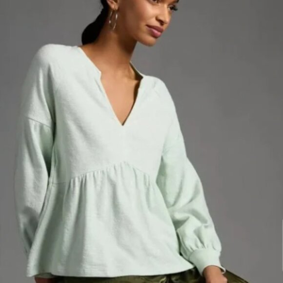 Pilcro | Tops | Anthropologie Pilcro Peplum Long Sleeve Top Size Xl ...